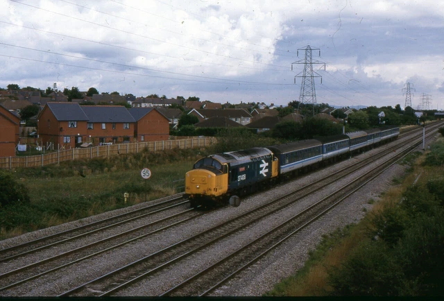 35MM ORIGINAL RAILWAY Colour Slide of Class 37 37408 at Cardiff.(343) £ ...