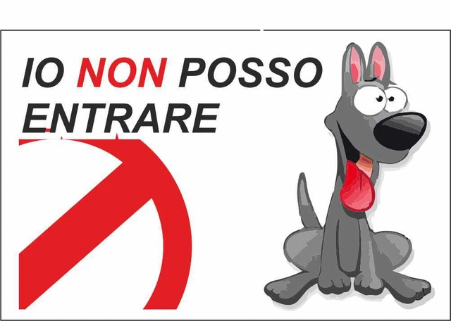 CARTELLO SEGNALETICO - IO NON POSSO ENTRARE mod 2 - segnale EUR 1,99 ...