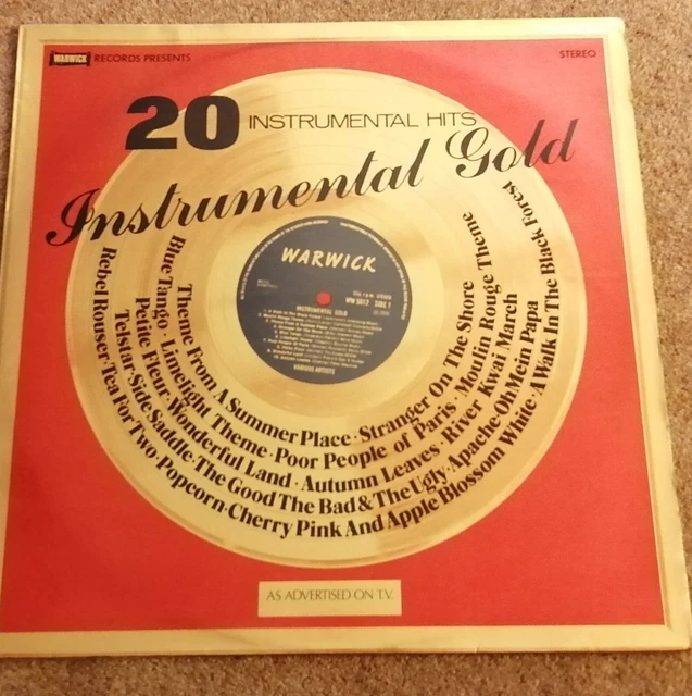 INSTRUMENTAL GOLD 20 Instrumental Hits 1976 VINYLE LP Album Warwick ...
