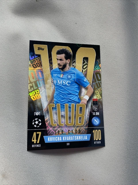 KHVICHA KVARATSKHELIA HUNDRED 100 CLUB Match Attax Extra 23/24 ...