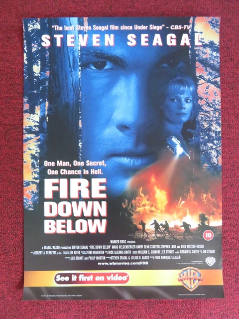 FIRE DOWN BELOW Vhs Video Poster Steven Seagal Marg Helgenberger 1998 ...