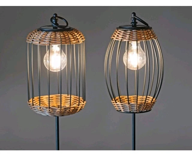 STECKER RUND MIT Solarlicht, Garten Deko, formano, Rattan, 86cm ...