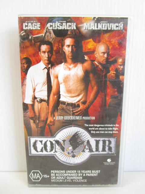 CON AIR, NICOLAS Cage, VHS Tape, Vintage Video, Movie, MA15+ 1997 $17.95 - PicClick AU