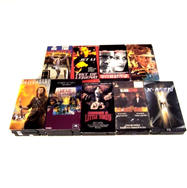 9 VHS TAPES Action Movies Previously Viewed Rated R PG 13 & PG £9.12 ...