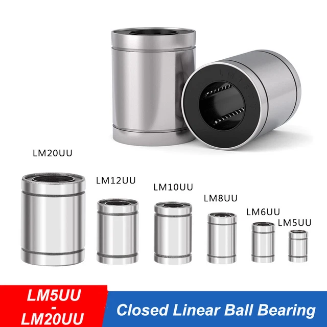 CLOSED LINEAR BALL Bearing Bushing With Rubber Seals - from LM5-UU to ...