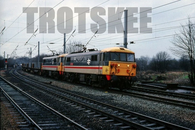 35MM SLIDE BR British Rail Electric Loco Class 86 86435 Lancaster 1989 ...