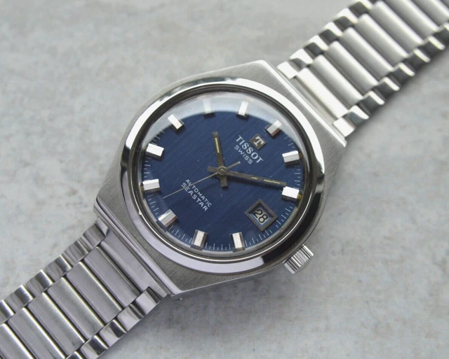 1973 VINTAGE TISSOT Seastar Blue Dial Rare Automatic Men's Steel ...