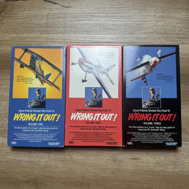 VINTAGE WRING IT Out RC Aerobatic Flying VHS Set Dave Patrick Vol 1 2 3 ...
