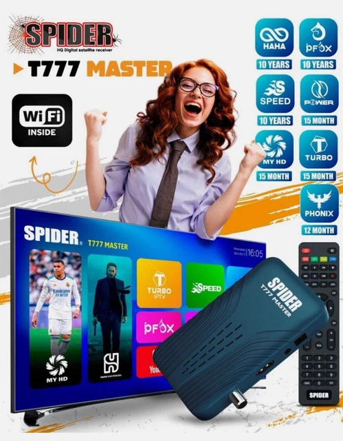 RÉCEPTEUR SPIDER T777 MASTER Satellite TV Box رسيفر سبايدر 10... EUR 200,68 - PicClick FR