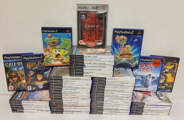 52 X PS2 Games JobLot - Resident Evil Robot Wars Happy Feet Sims Lord ...