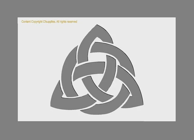 Mylar Stencil Celtic Trinity Knot 125 190 Micron A3 A4 A5 Sizes Celtic