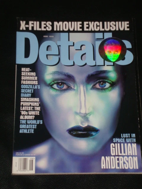 DETAILS MAGAZINE 1998, Gillian Anderson, X-Files Exclusive & Hologram ...