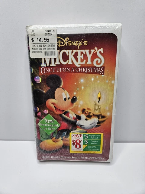 DISNEY- MICKEYS ONCE Upon a Christmas VHS Tape 1999 Brand New Factory ...
