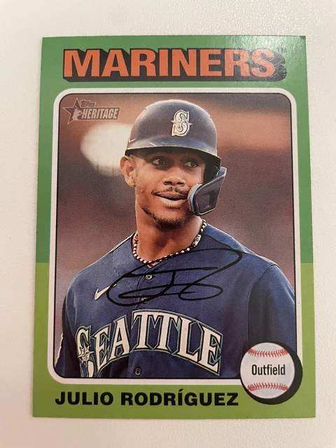 2024 TOPPS HERITAGE Julio Rodriguez #286 Seattle Mariners carte de base ...