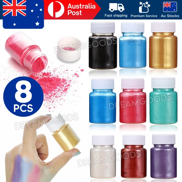8PCS PEARL PIGMENT Powder for Epoxy Resin Floors Metallic Dye Ultra ...