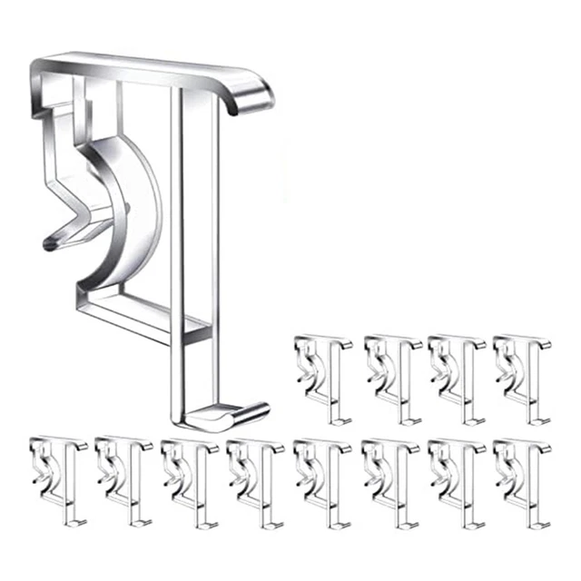 2X(2 INCH CLEAR Blind Clips for Valance, Hidden Valance Clips for Wood ...