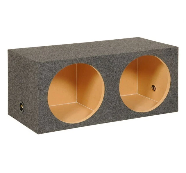 DUAL 12 INCH Heavy Duty Sealed Subwoofer Enclosure | Gray 2 x 12" Car ...
