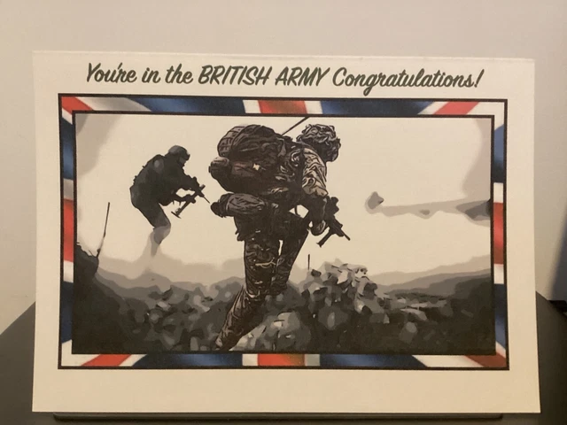 BRITISH ARMY PASSING out card. In aid of COMBAT STRESS. £1.30 - PicClick UK