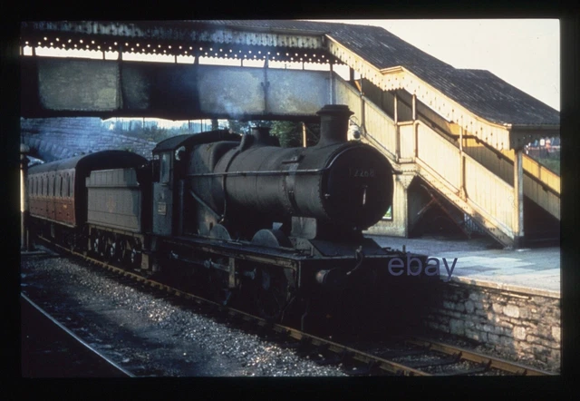 35MM SLIDE - ex GWR 2268 at Wells station July 1963 - ex Somerset ...
