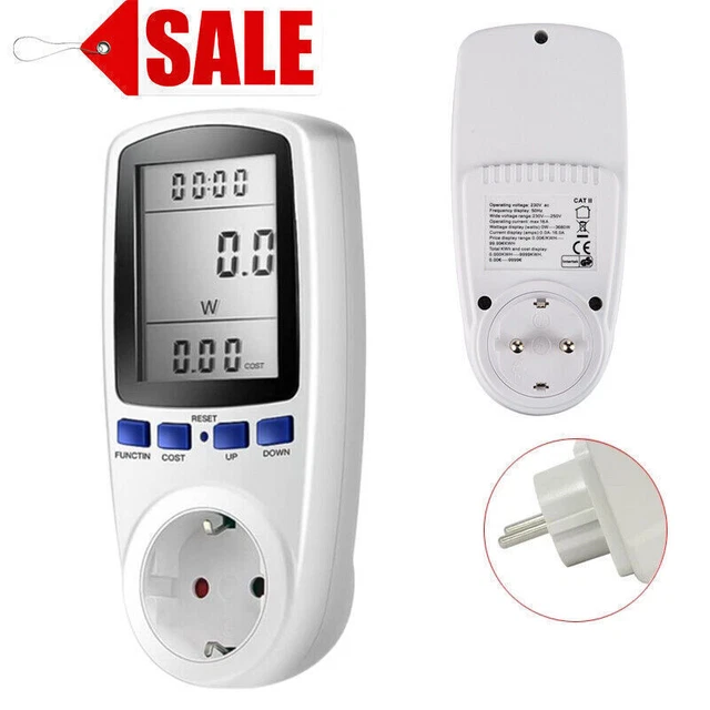 ENERGIEKOSTEN MESSGERÄT STROMZÄHLER Energiemesser Strommesser Steckdose ...