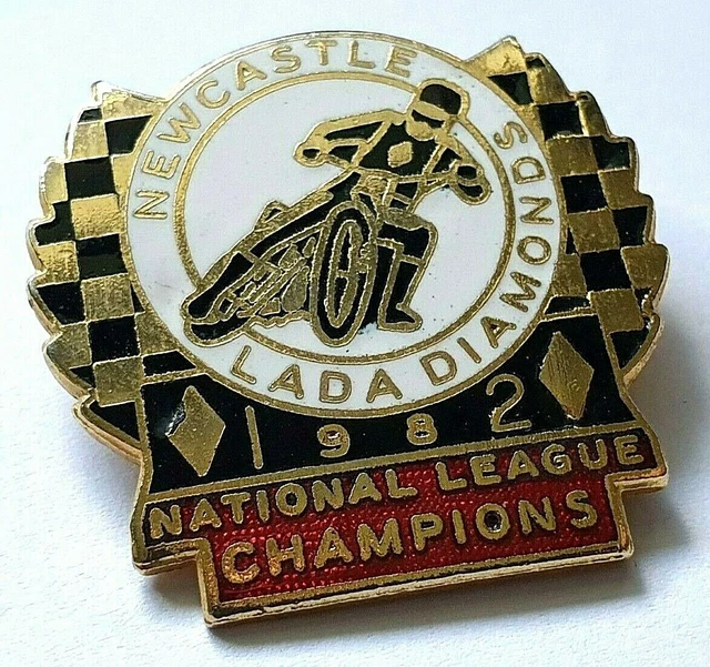 NEWCASTLE LADA DIAMONDS National Champions 1982 Enamel Speedway Pin ...