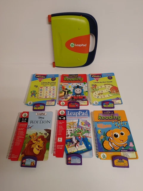 LEAPFROG LEAPPAD LEARNING System with 6 books + Cartridges All Tested ...