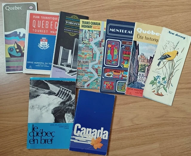 LOT ANCIENS DOCUMENTS Livres, Cartes Tourisme Québec Canada EUR 5,00 ...
