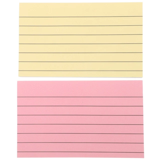 180PCS RECORD CARDS Ruled Both Sides Ruled Writing Papers (Colorful ...