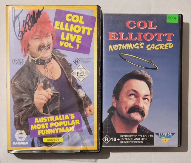 COL ELLIOTT LIVE Vol. 1 SIGNED Clam Shell & Nothing's Sacred Aussie ...