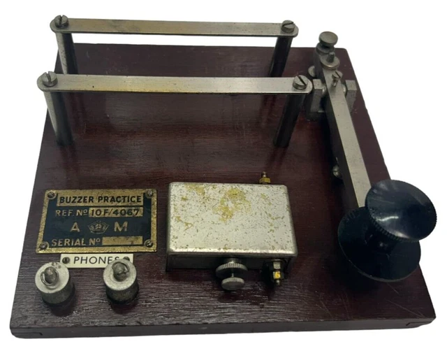 VINTAGE MORSE CODE Key Tapper "Buzzer Practice" AM 10F/4067 RAF Air ...