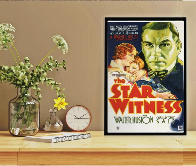 A3 FRAME VINTAGE ''The Star Witness'' 1931 Theatrical Film Poster Art ...