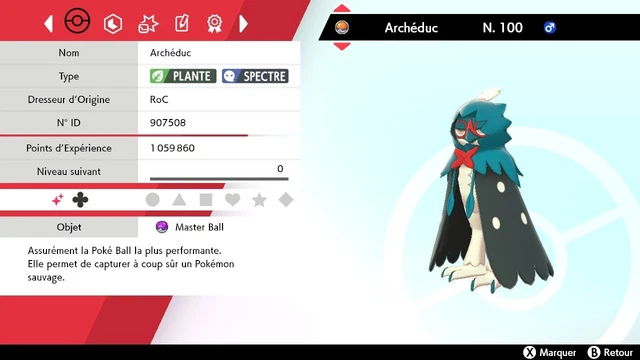 POKEMON ARCHEDUC SHINY 6iv level 100 Epée & Bouclier - Sword & Shield ...