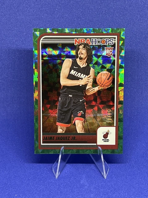 2023-24 NBA HOOPS JAIME JAQUEZ JR. Hyper Green Rookie RC /25 SSP Miami ...