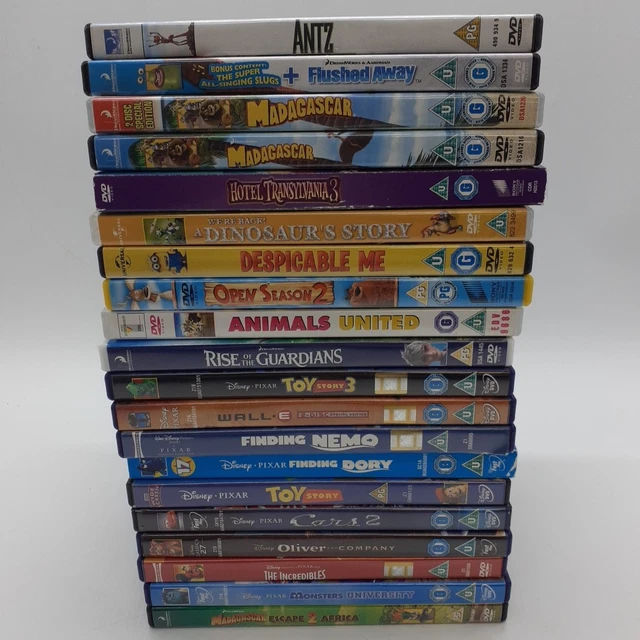 X20 DVD BUNDLE Children's Animated Films, Disney/Dreamworks/Flushed ...