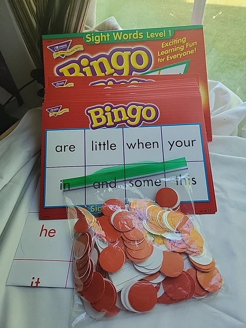 SIGHT WORDS BINGO Level 1, Up to 36 players, Classroom Game 46 Words $0 ...