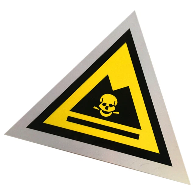 WARNING CAUTION SIGN Toxic Danger Sign Toxic Warning Sign Metal Safety ...