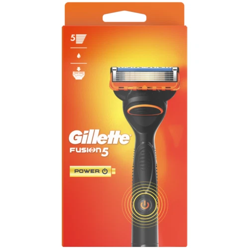 GILLETTE FUSION POWER Men’s 5-Blade Battery Face Razor with Trimmer ...