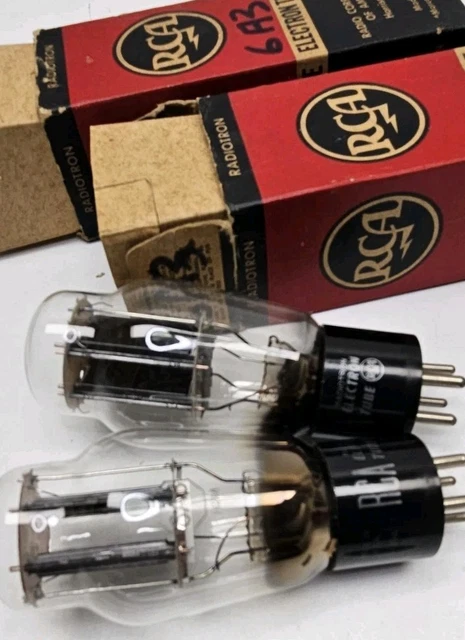 6A3 PAIR RCA Valves Tubes For Hifi Amplifier Radio Tested 100% NOS $68. ...