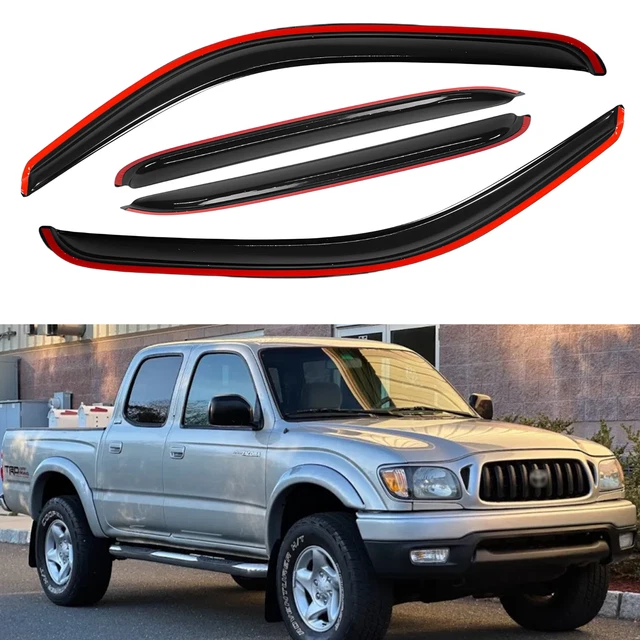 GENUINE TOYOTA WINDOW Visors Tacoma 2001-2004 Crew Cab Side Rain Shield ...