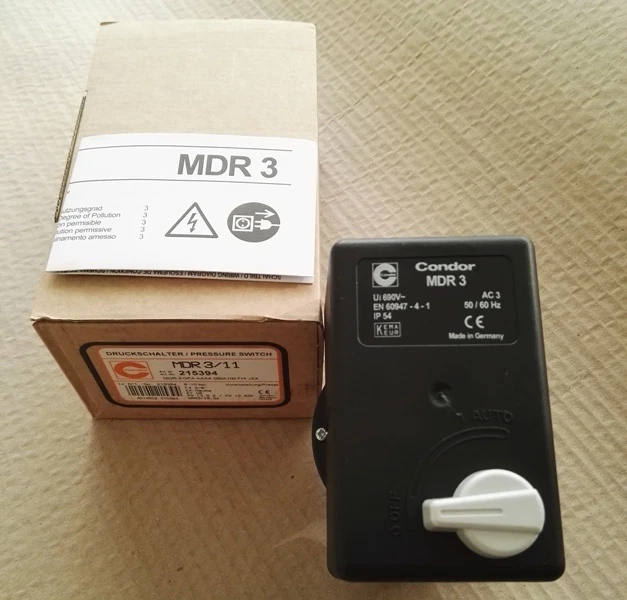 PRESSOSTAT CONDOR MDR3/11 8-10 BAR protection moteur 20A soupape de ...