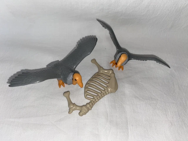 PLAYMOBIL WILTOPIA COUPLE De Vautours Os Oiseaux Zoo Savane Farwest EUR ...