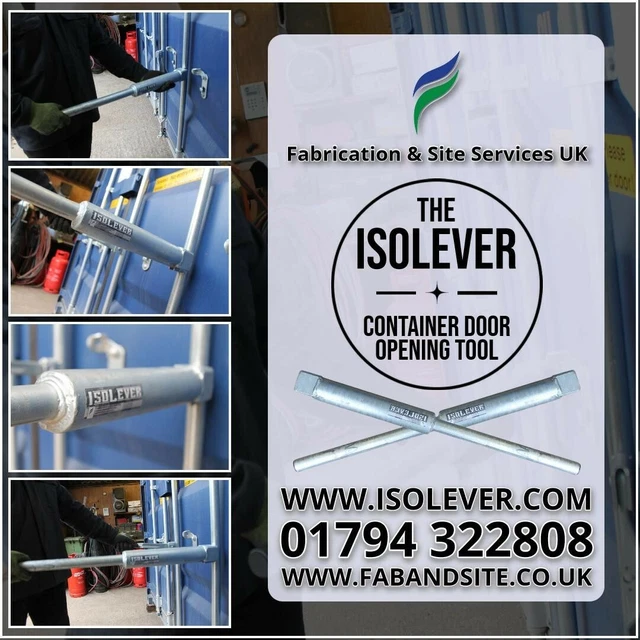 SHIPPING CONTAINER DOOR opening tool "isolever" safety tool Dorset ...