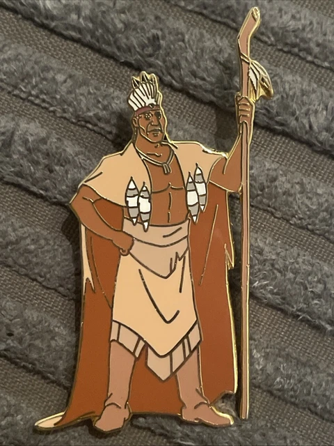 DISNEY PIN POCAHONTAS Chief Powhatan With His Staff 2002 RARE £50.00 ...