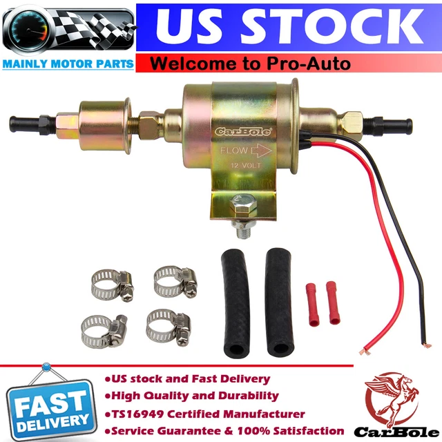 UNIVERSAL ELECTRIC LOW Fuel Pump Carburetor 12V HEP-02A 5-9PSI Gas ...