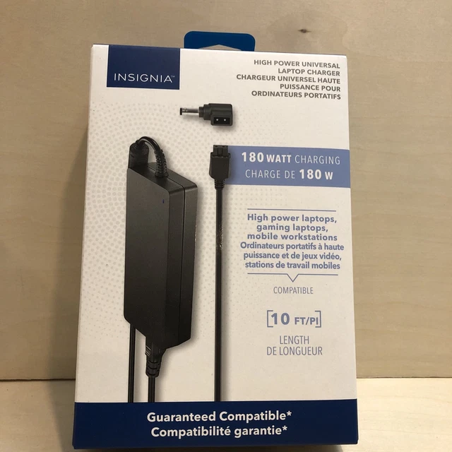 INSIGNIA 180W UNIVERSAL Power Adapter Gaming Laptop Charger HP Asus ...