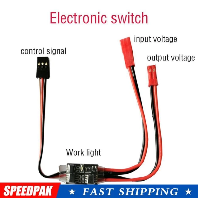 RC REMOTE CONTROLLED AUX on/Off Electronic Switch JST Cables Female 2 ...