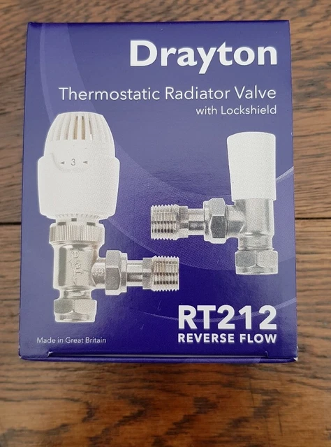 DRAYTON RT212 ANGLED Thermostatic Radiator Central Heating Valve ...