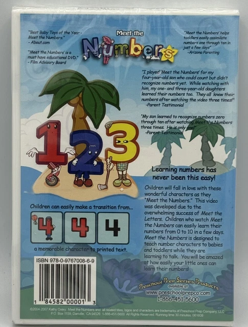 PRESCHOOL PREP SERIES: Meet the Numbers - DVD - BRAND NEW - Up Next ...