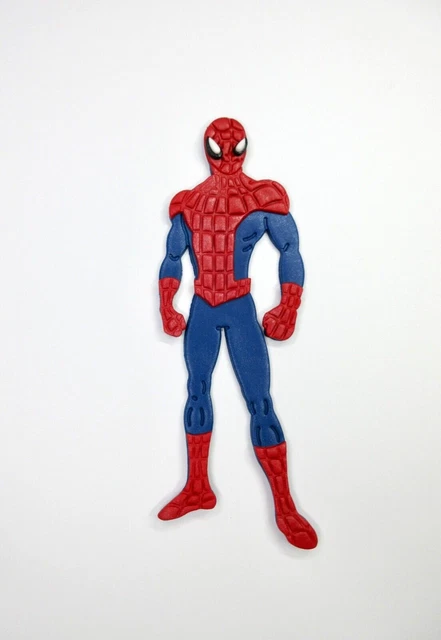 EDIBLE SPIDERMAN CAKE Topper Large. Fondant Spider-Man Figure Cake ...