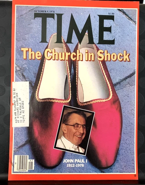 TIME MAGAZINE COVER Page Church in Shock John Paul I 1912-1978 Wall Art ...